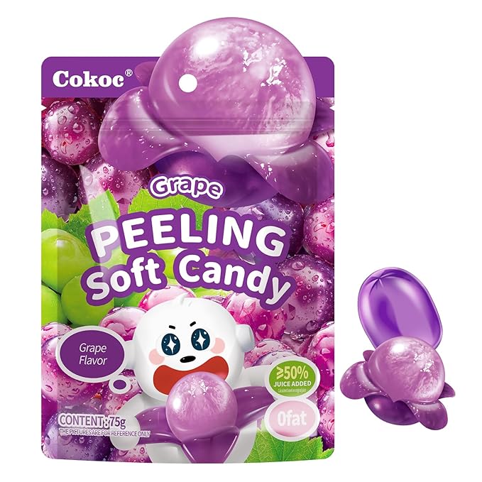 Cokoc Peelable gumeni bomboni okus grožđa 75g – Teeamo